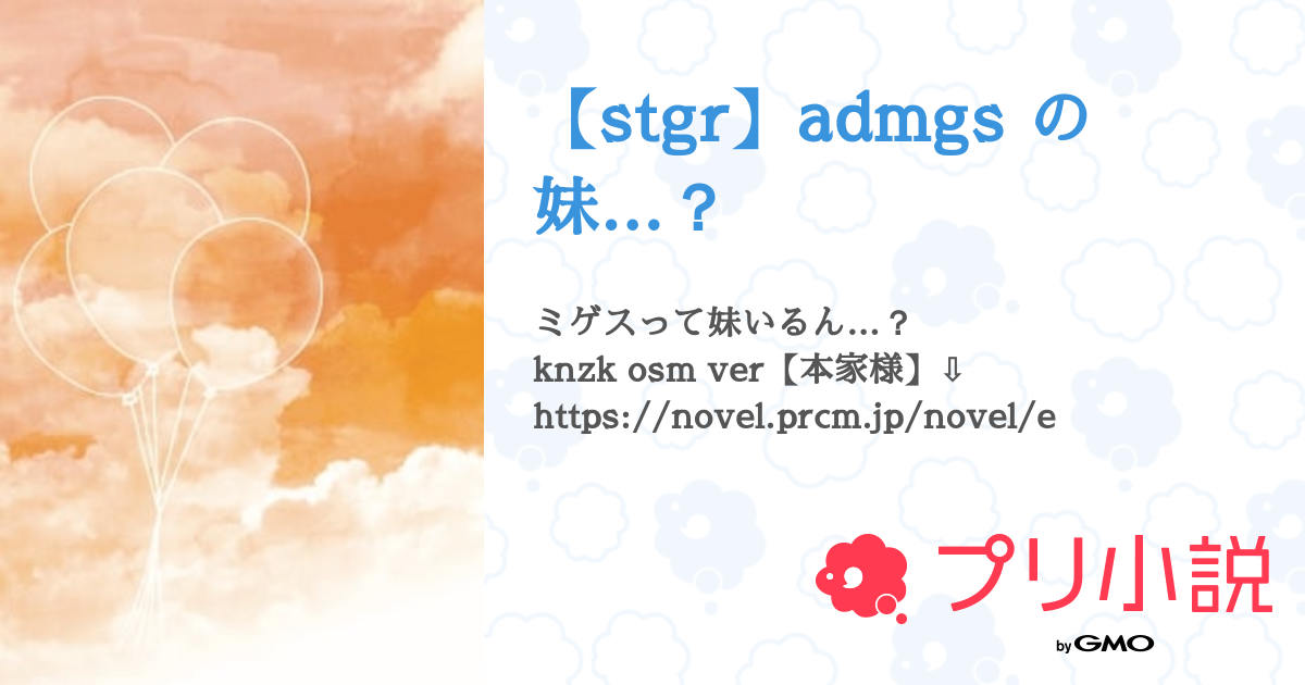 【stgr】admgs の妹…？ - 全6話 【連載中】（Rain_☔️雨模様の心☔️@本垢と同じく多忙な為低浮上さんの夢小説） | 無料スマホ夢小説ならプリ小説 byGMO